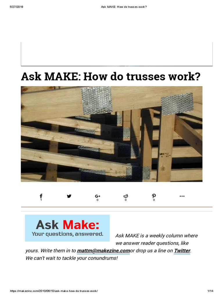 How Do Trusses Work | PDF | Truss | Structural Engineering