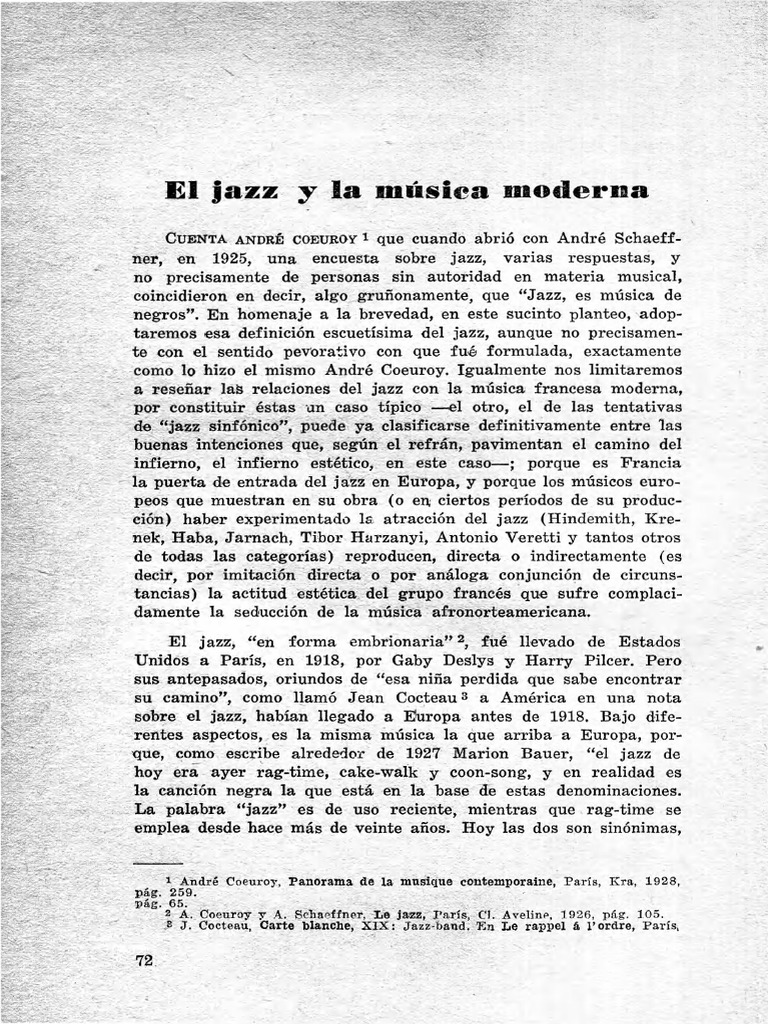 Daniel Devoto - El Jazz y La Música Moderna | PDF | Jazz | Claude Debussy