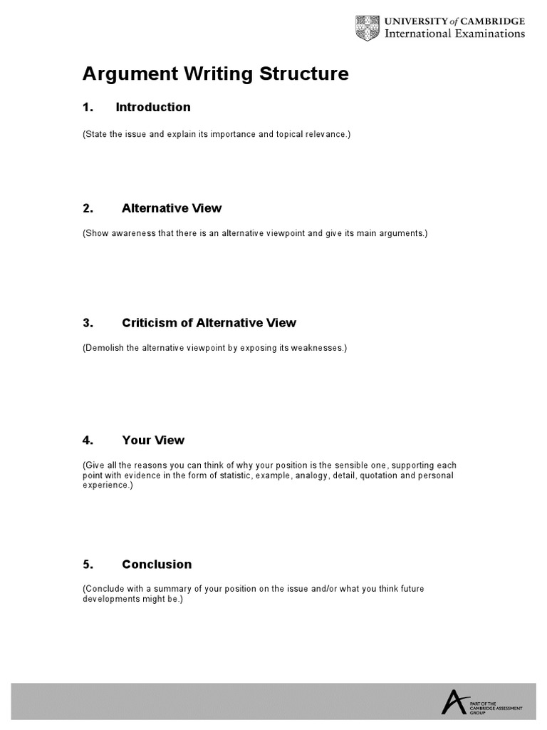 The Five-Step Structure for Crafting a Persuasive Argument | PDF