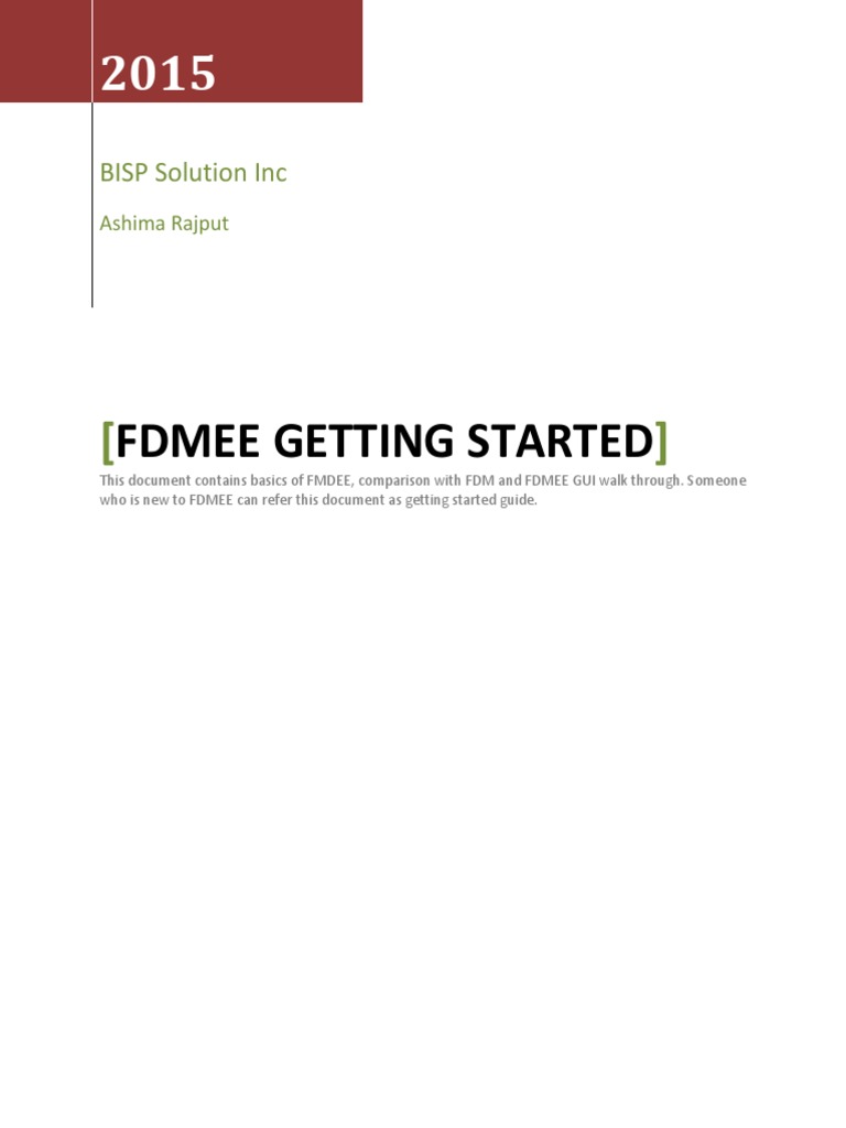 Oracle FDMEE Fundamentals | PDF | Metadata | Microsoft Excel