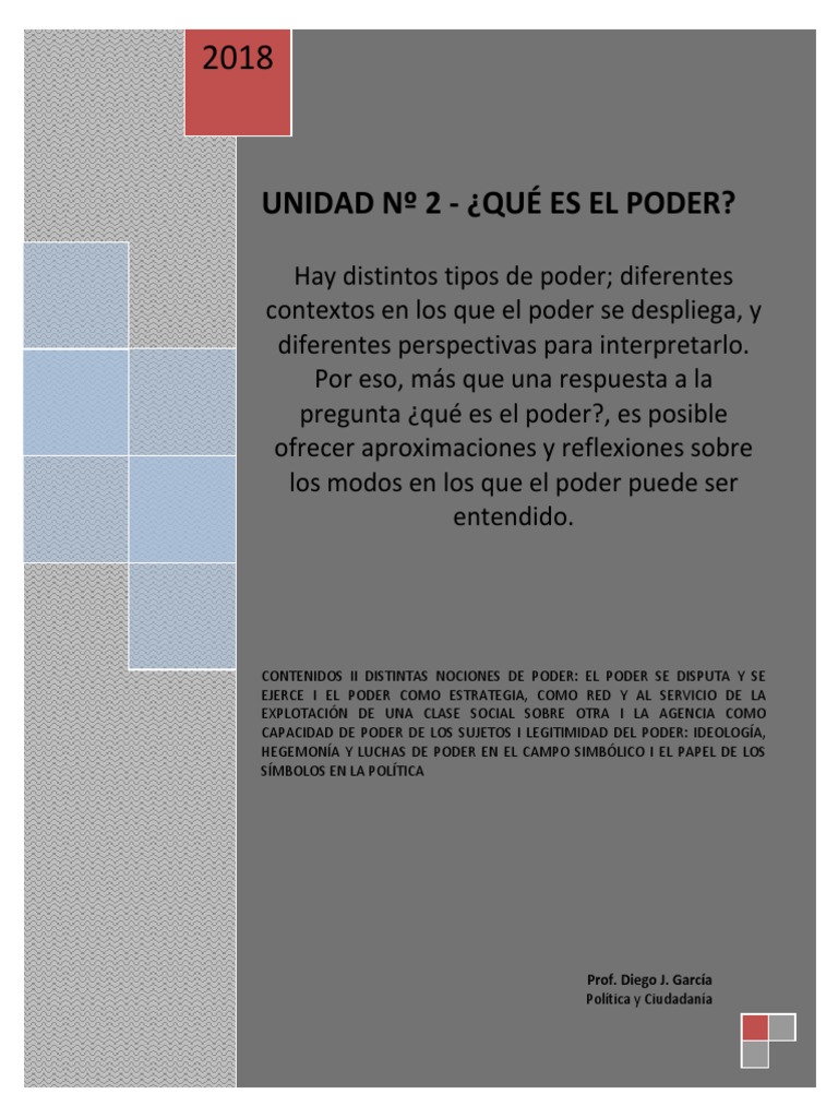 Unidad Nº2 Qué Es El Poder | PDF | Ideologías | Poder (social y político)
