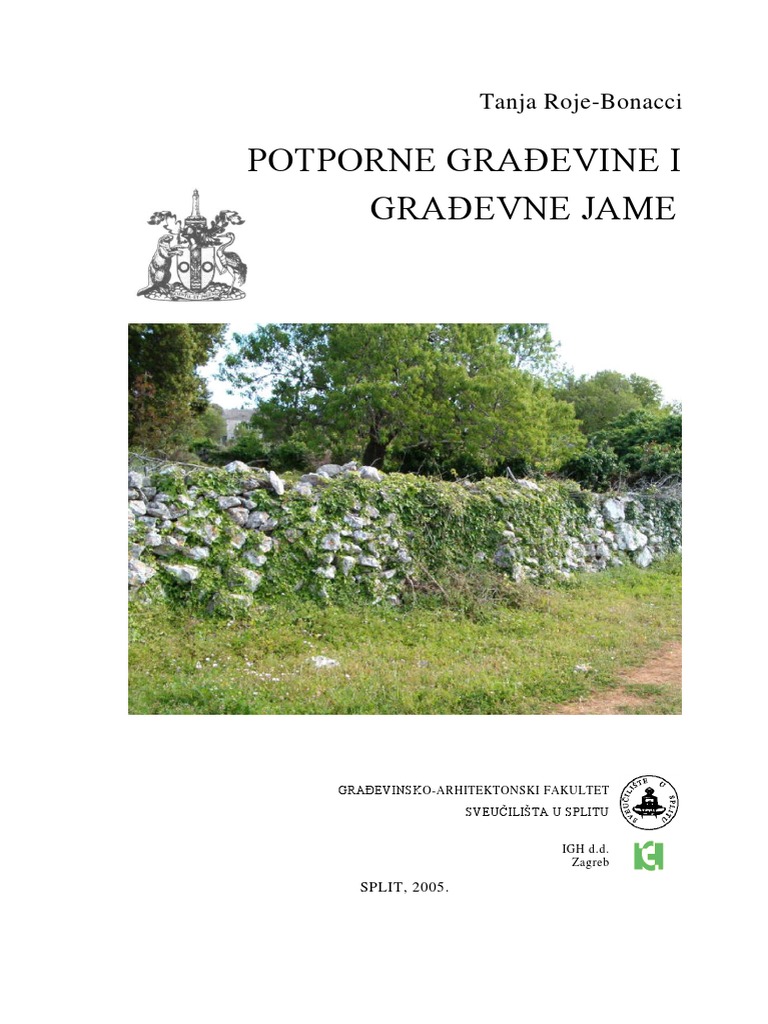 Potporne Gradjevine I Gradjevne Jame-GF Osijek | PDF