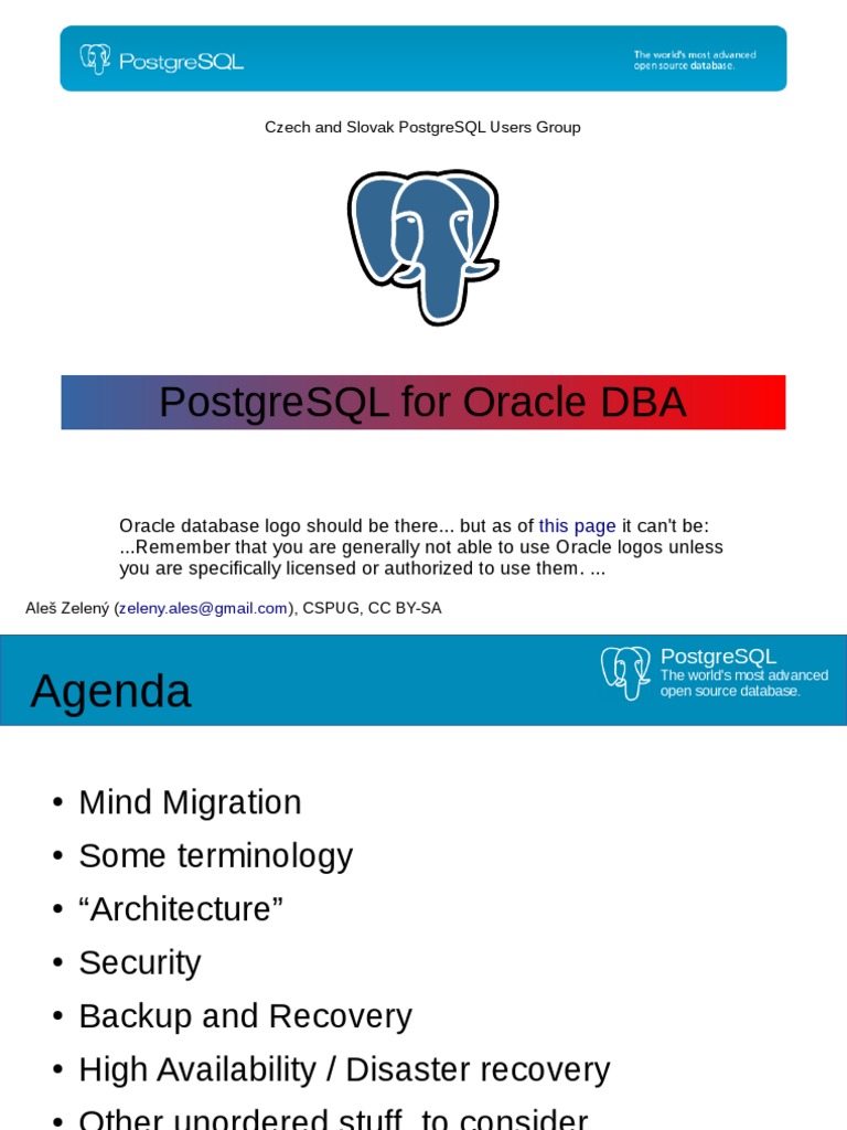 Postgres For Oracle Dbas PDF | PDF | Postgre Sql | Oracle Database Postgres For Oracle Dbas PDF | PDF | Postgre Sql | Oracle Database