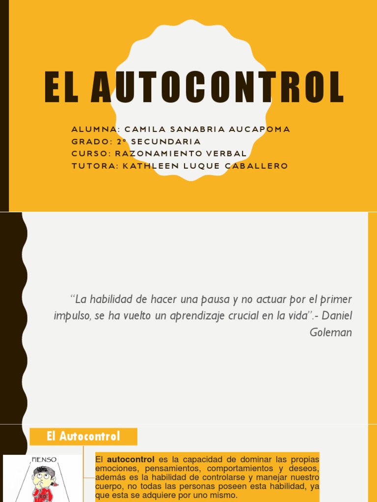 El Autocontrol | PDF
