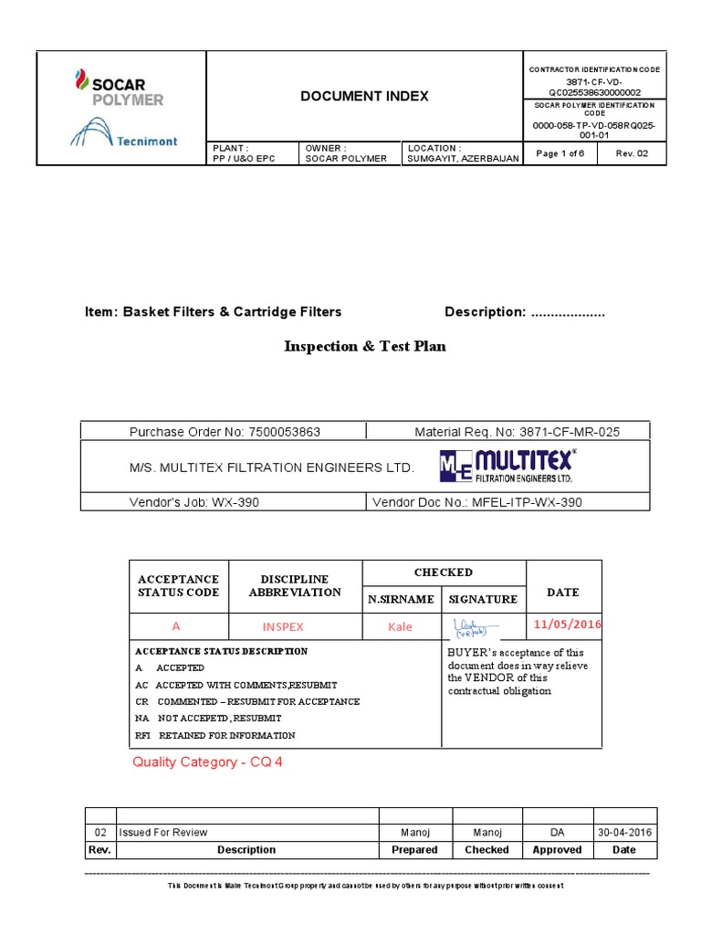 Approved ITP | PDF | Business