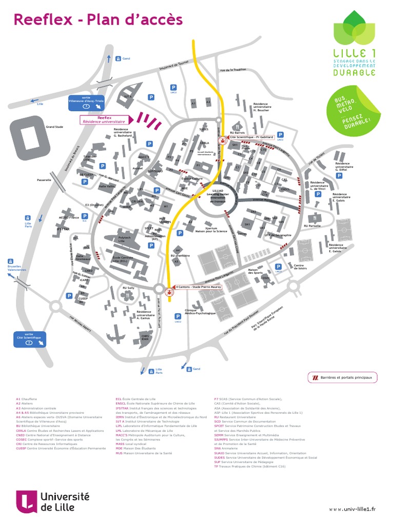 Lille 1-PlanCampusA4-Reeflex 10.2014 | PDF