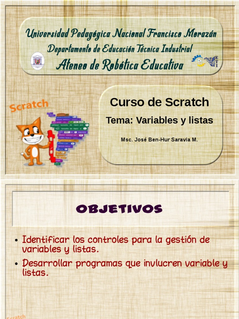 Variable y Listas | PDF | Variable (informática) | Scratch (lenguaje de programación)