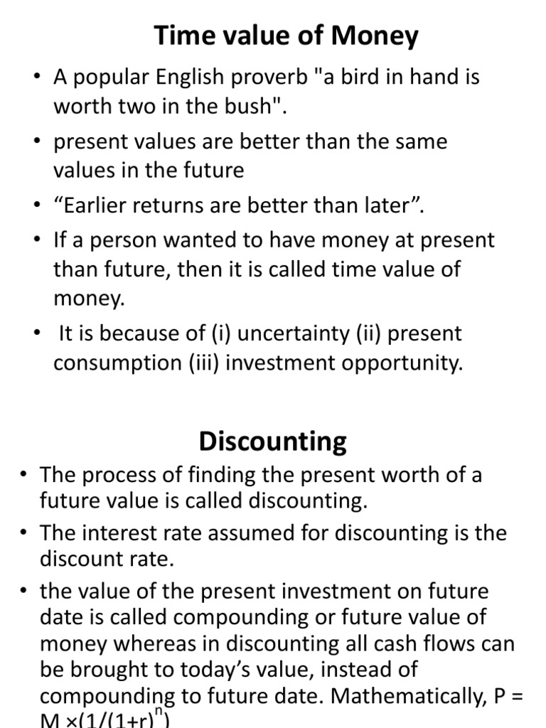 Discounting Technique | PDF | Discounting | Present Value