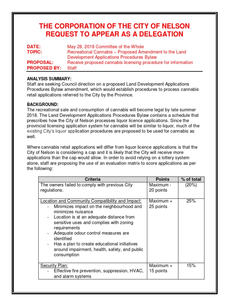 Cannabis Procedures | PDF | By Law | Zoning