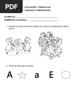 Examen Diagnóstico Preescolar 1º | PDF