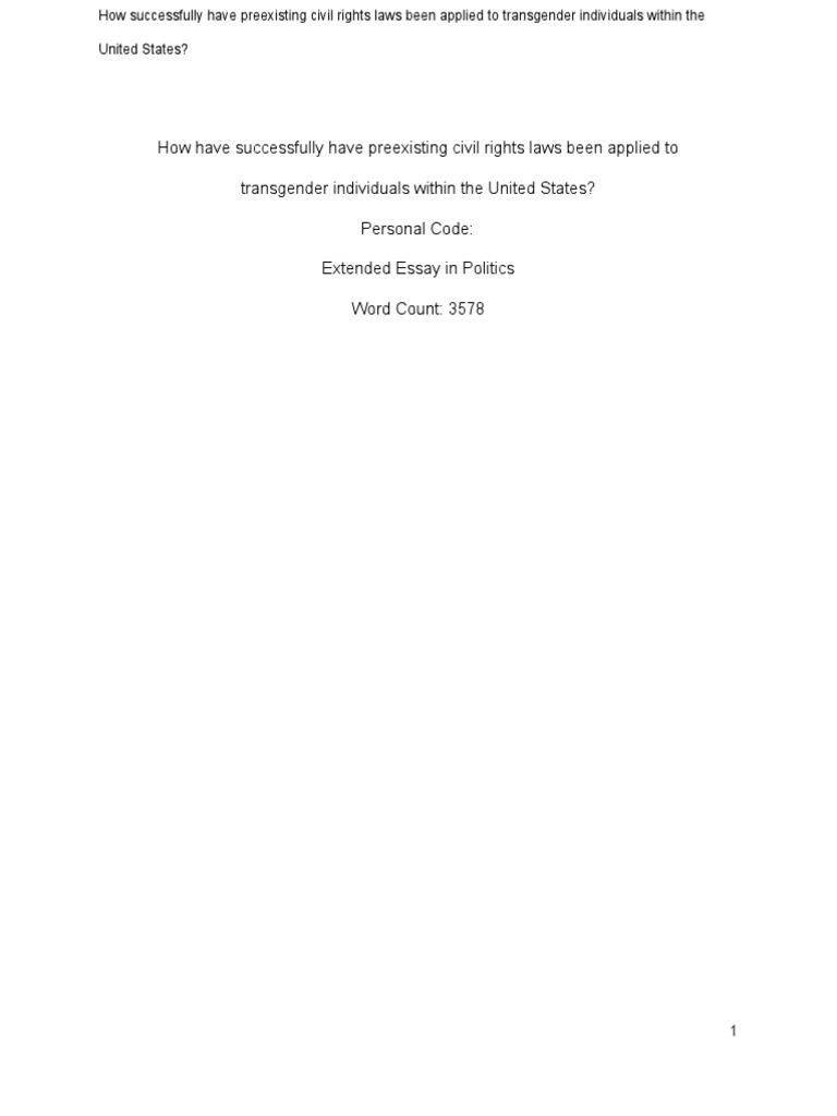 Ee Final Draft 1 | PDF | Transgender | LGBTQIA+ Studies