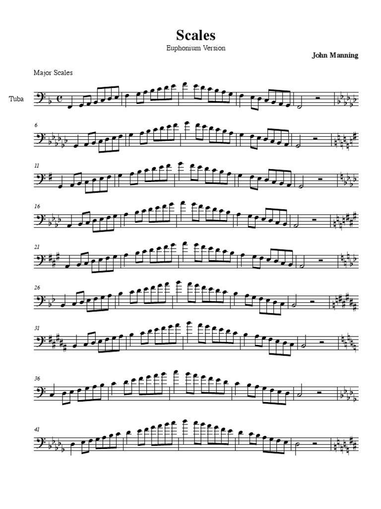 Euphonium Scales PDF | PDF