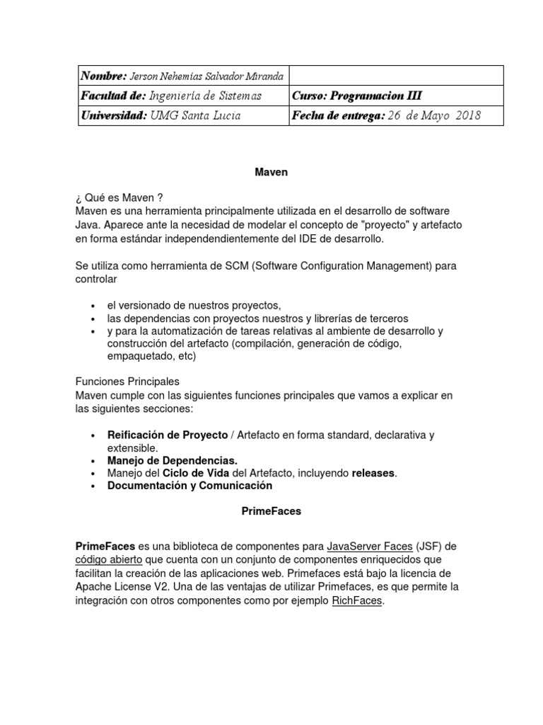 Maven, Primefaces, Ejb | PDF | Informática