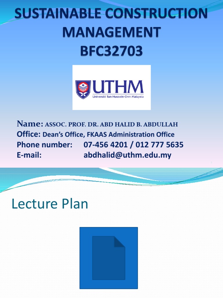 Sustainable Construction Management Overview | PDF | Sustainability ...
