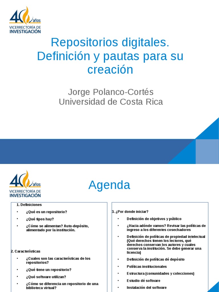 Repositorios Digitales Definicion y Pautas para Su Creacion | PDF ...