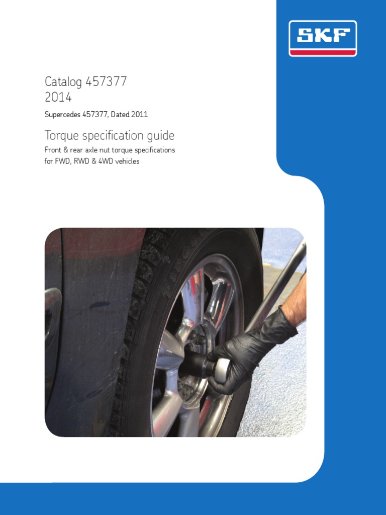 SKF - Front & Rear Axle Nut Torque Specifications PDF | PDF | Car ...