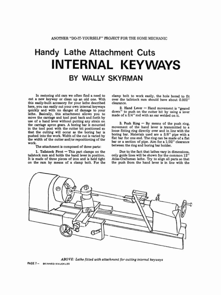 Lathe Keyway Cutting Attachment-1 PDF | PDF