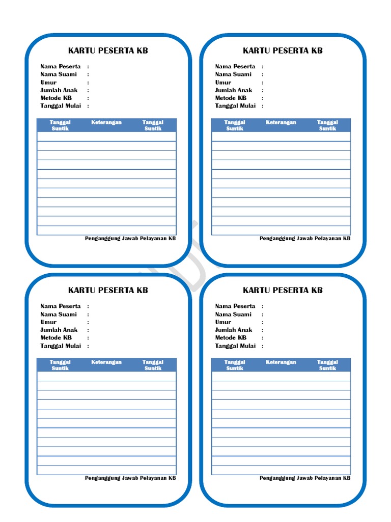 Kartu KB | PDF
