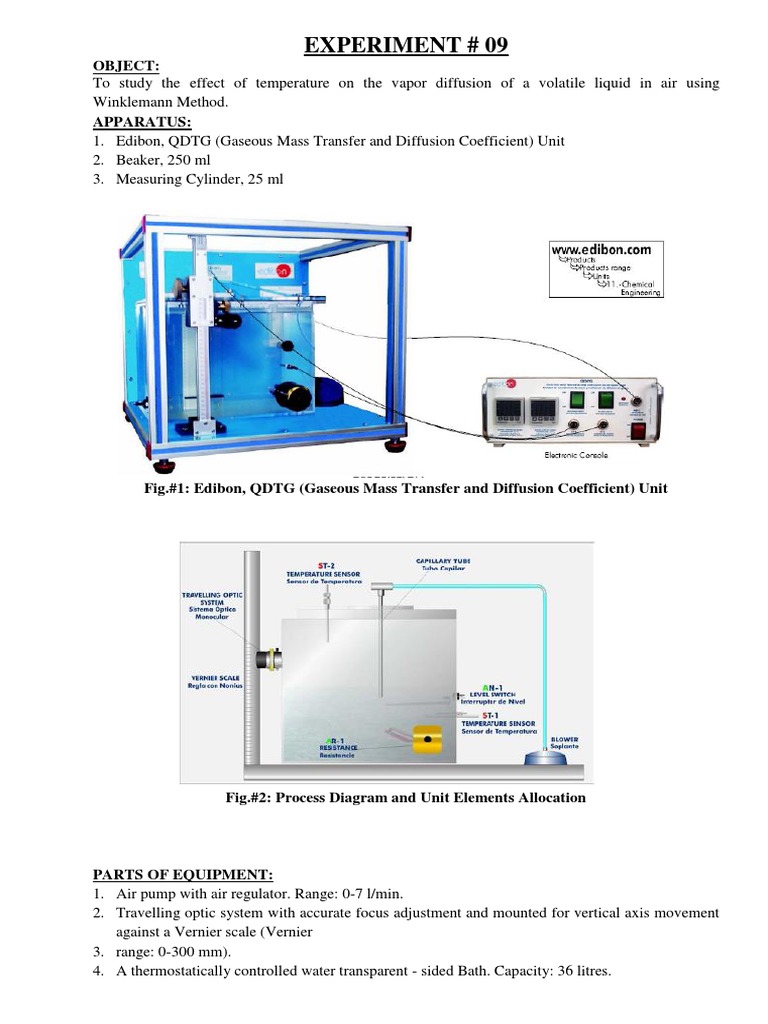 Experiment # 09: Object | Descargar gratis PDF | Gases | Diffusion