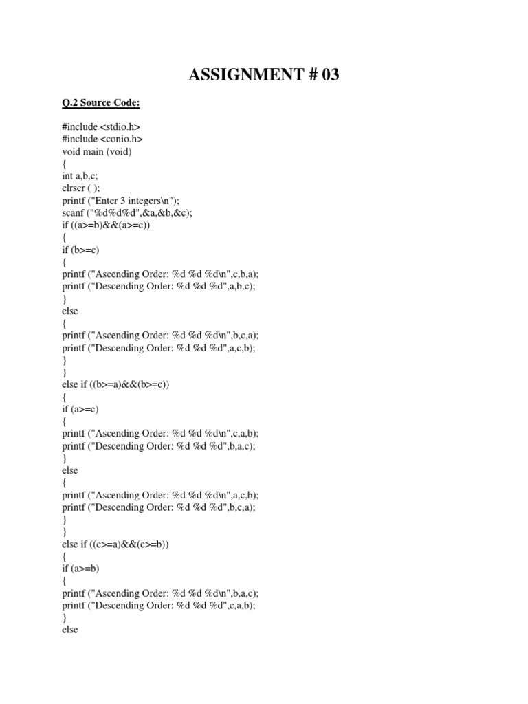 Assignment 03 | PDF | Computer Standards | Notation