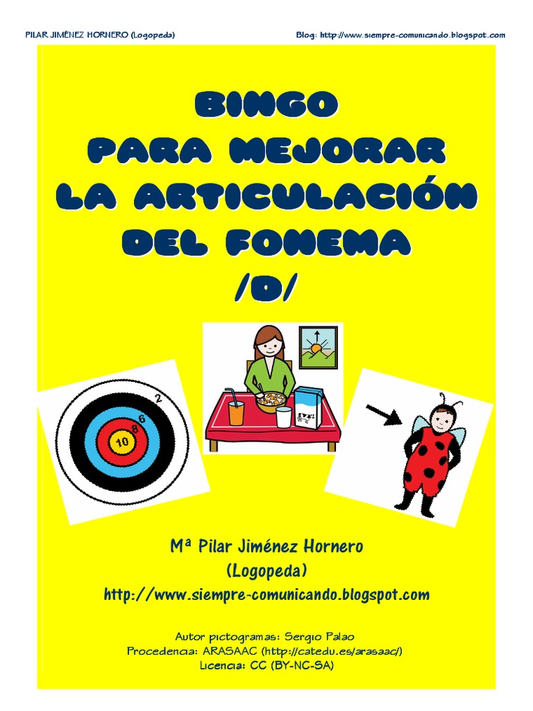 Bingo para Mejorar La Articulacion Del Fonema PDF | PDF | Propiedad ...
