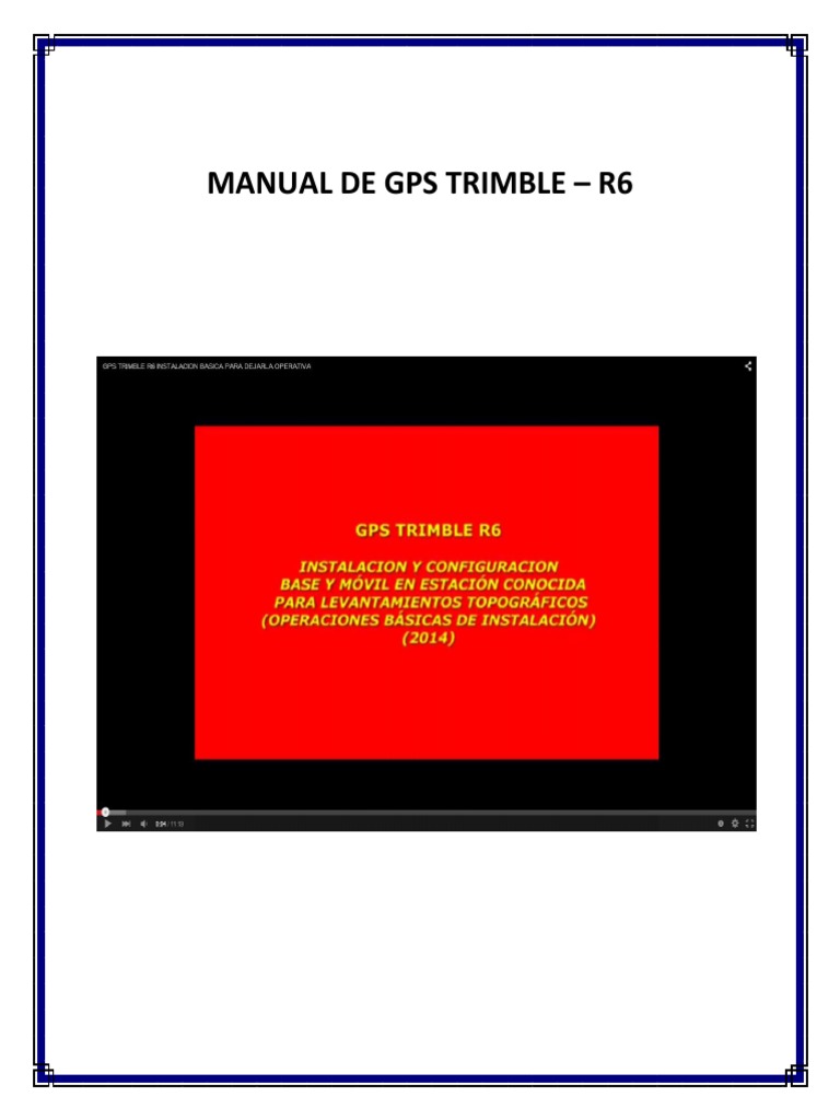 Manual de Gps Trimble - r6 | PDF