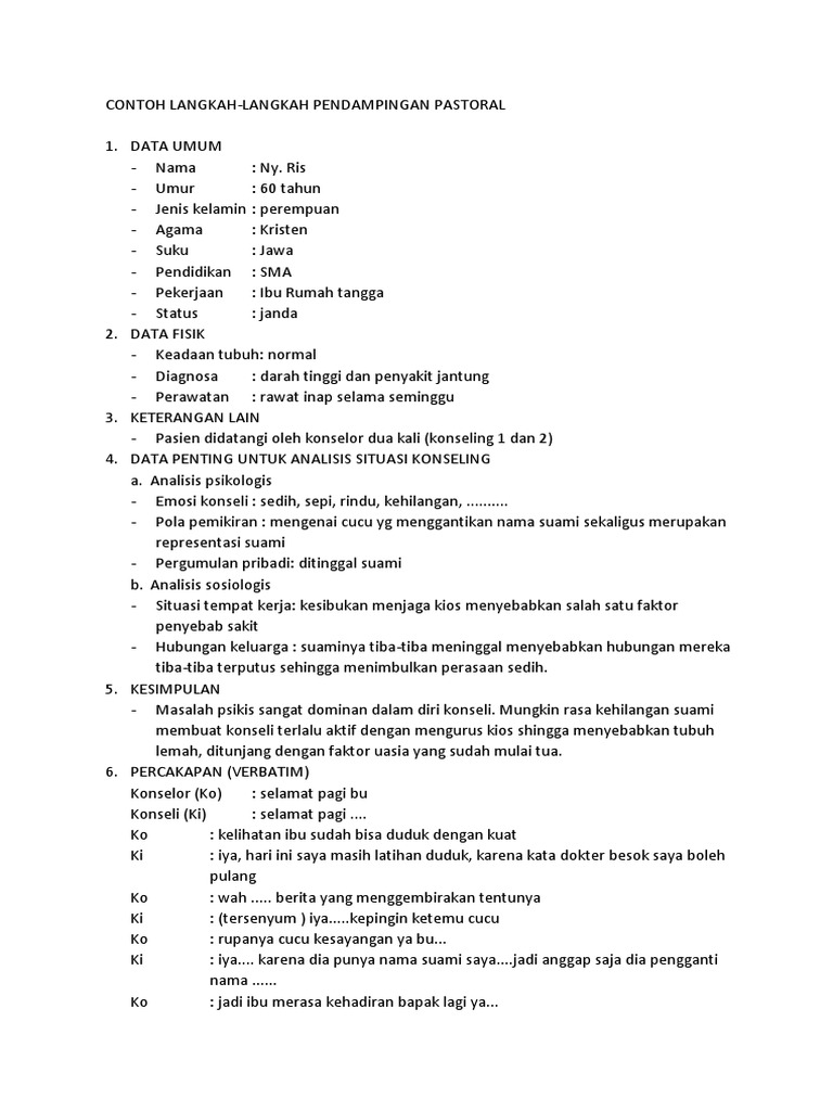 Langkah Pendampingan Pastoral | PDF