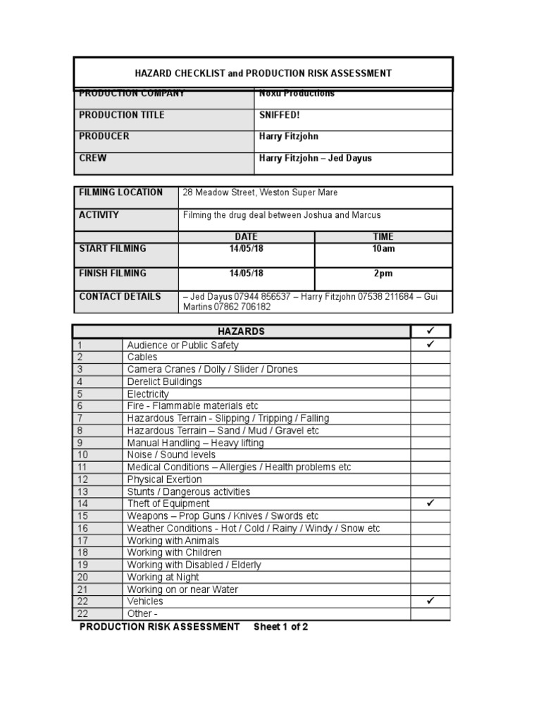 Risk Assessment Driveway | PDF | Risk Assessment | Risk