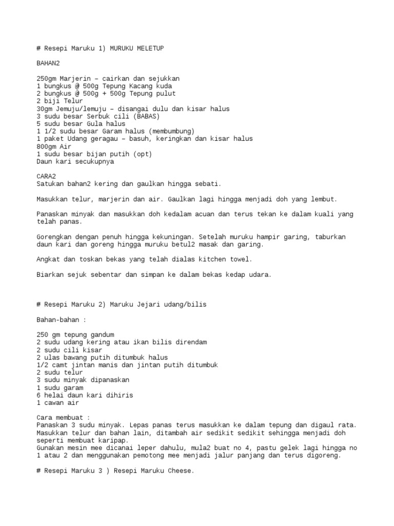 4 Jenis Muruku | PDF