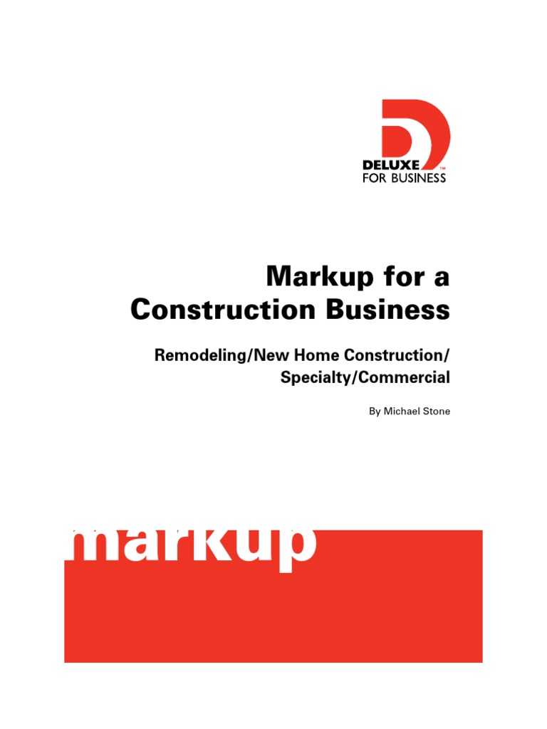 How To Calculate Markup For A Construction Business - 2 PDF | PDF ...