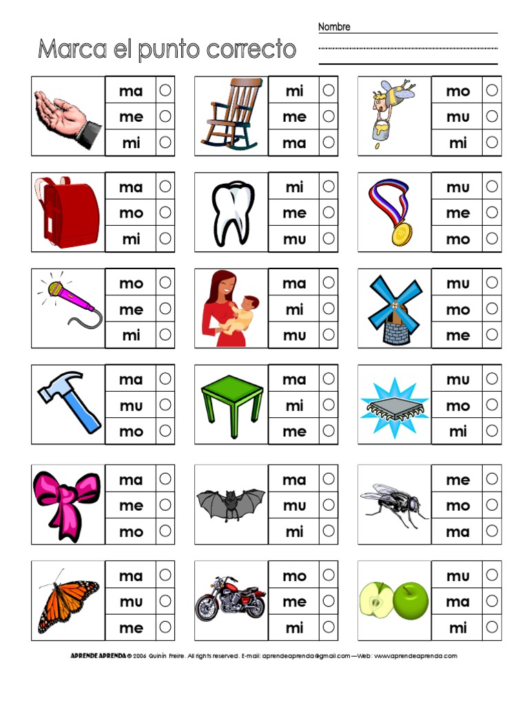 Aprenda Silabas M | PDF