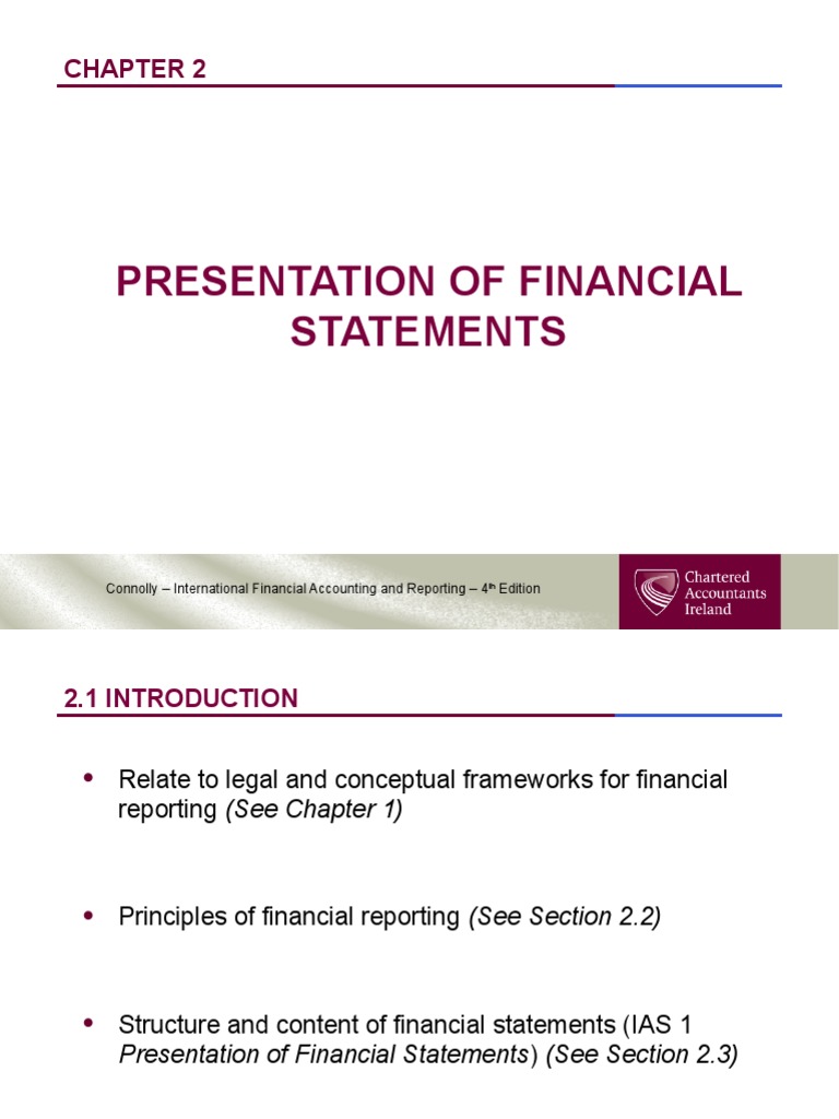Chapter 2 Financial Statements Structure | PDF | International ...