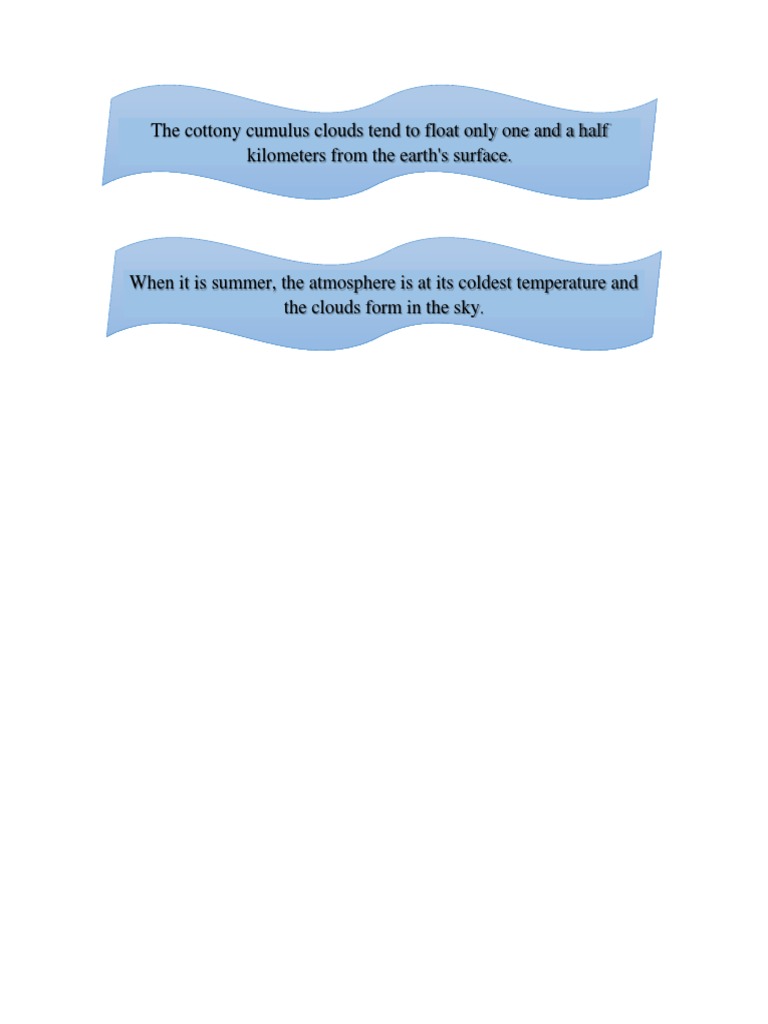 Summer Cumulus Clouds Formation | PDF