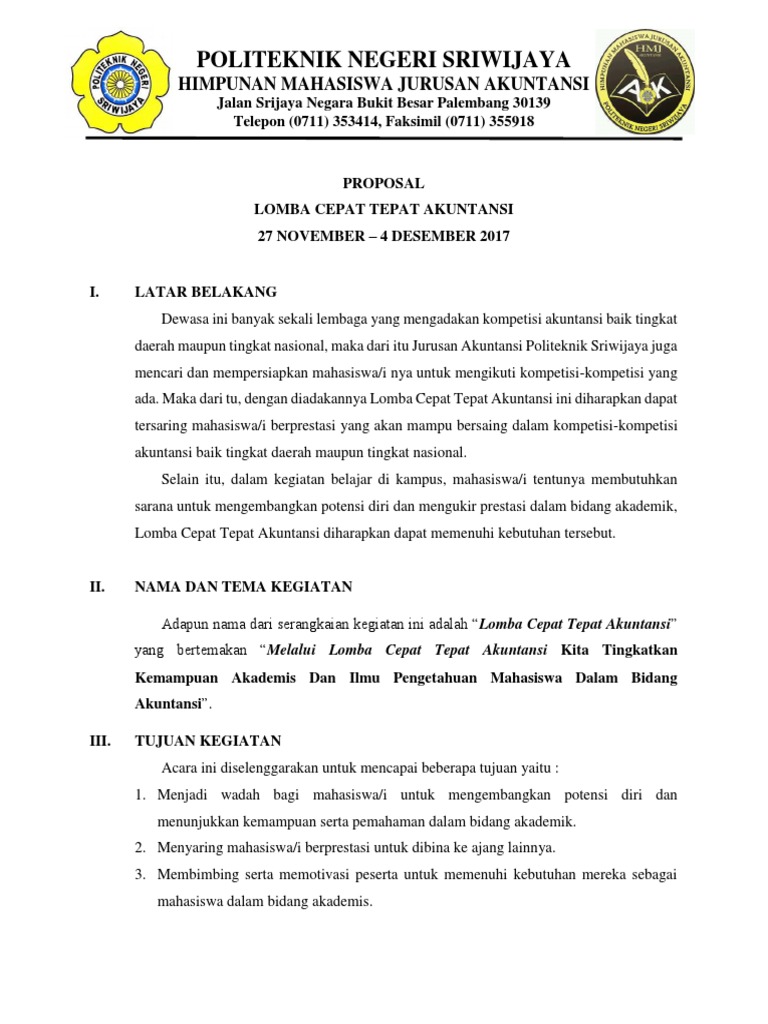 Proposal Lomba Cepat Tepat | PDF
