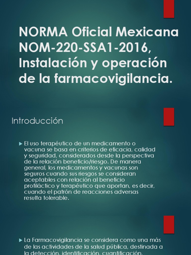 NORMA Oficial Mexicana NOM 220 SSA1 2016 | Medicamentos con receta ...