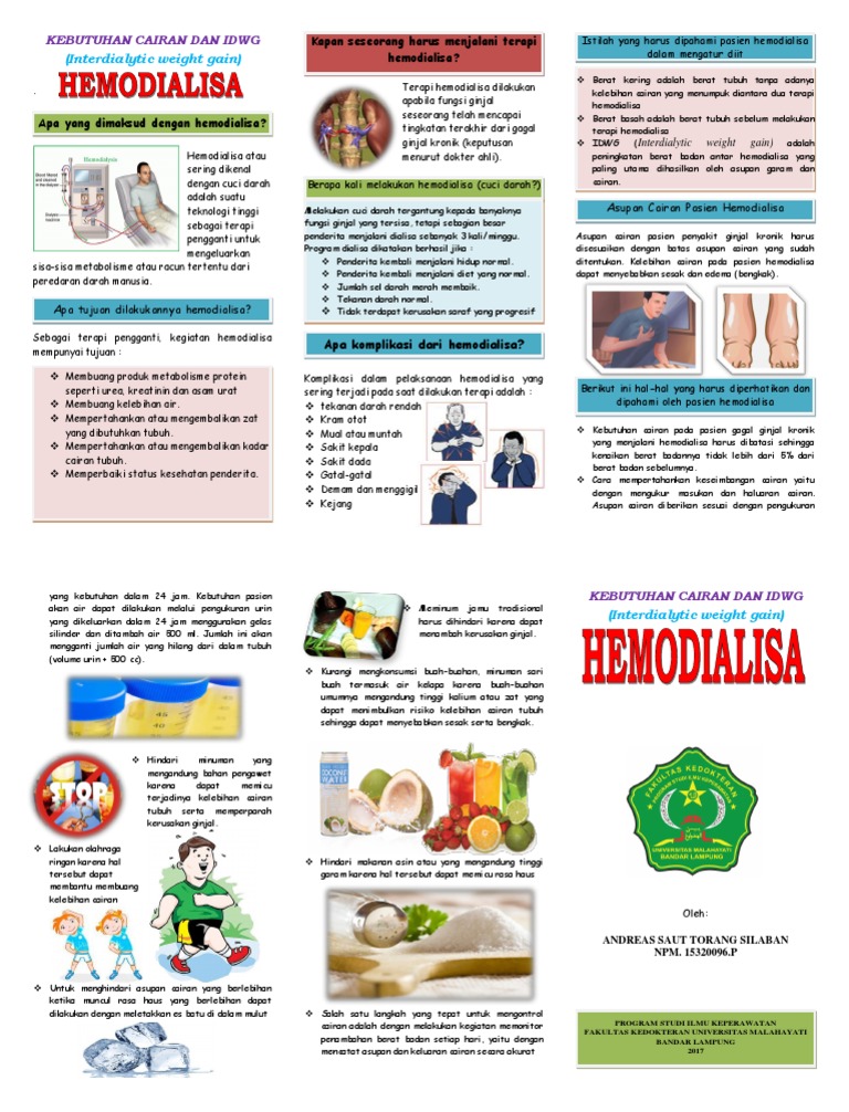 Interdialytic Weight Gain Kebutuhan Cairan Dan Idwg Pdf