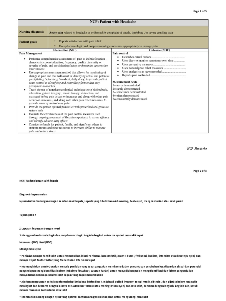 NCP Headache Relief | PDF NCP Headache Relief | PDF