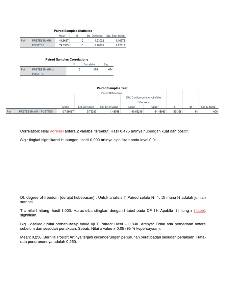 Paired Samples Statistics | Download Free PDF | Errors And Residuals | Statistical Analysis