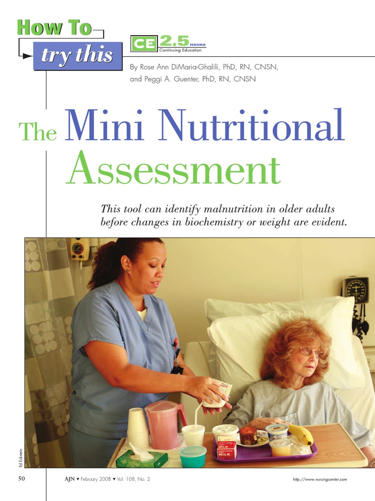 The Mini Nutritional Assessment | PDF
