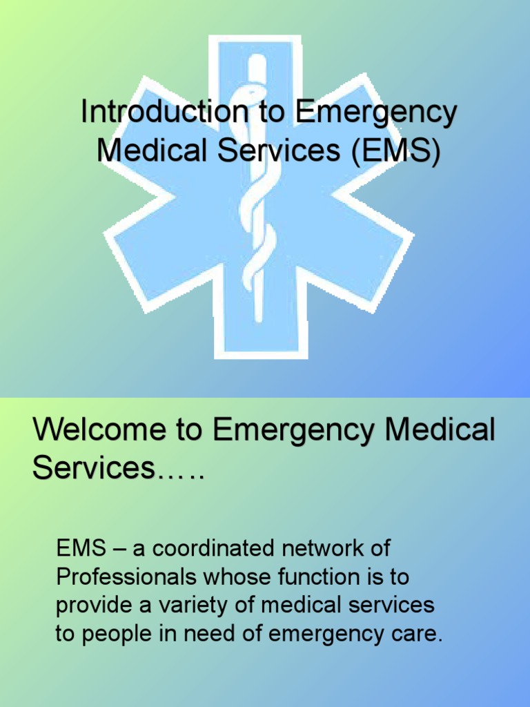 Introduction To Emergency Medical Services (EMS) | PDF | Emergency ...