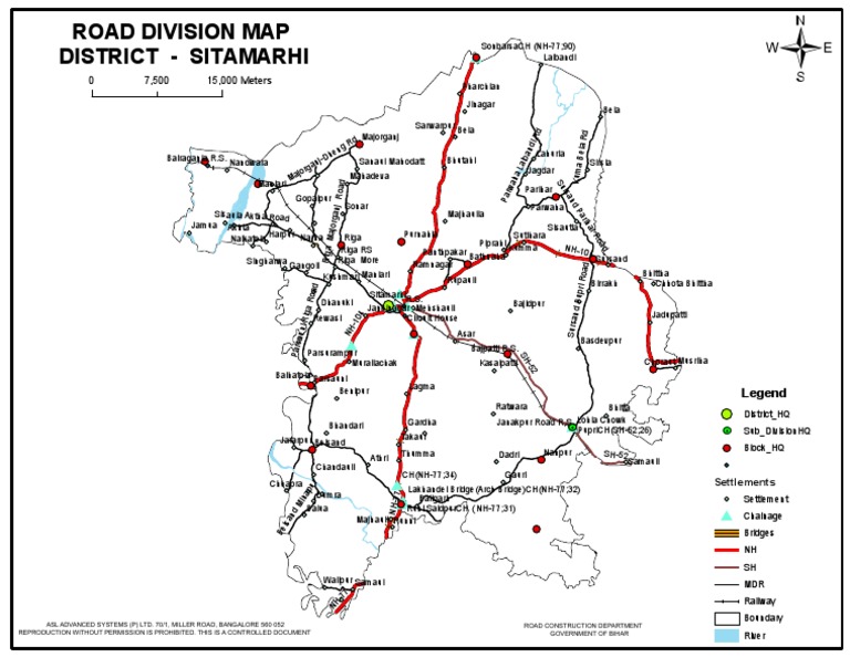 Sitamarhi District Road Map | PDF