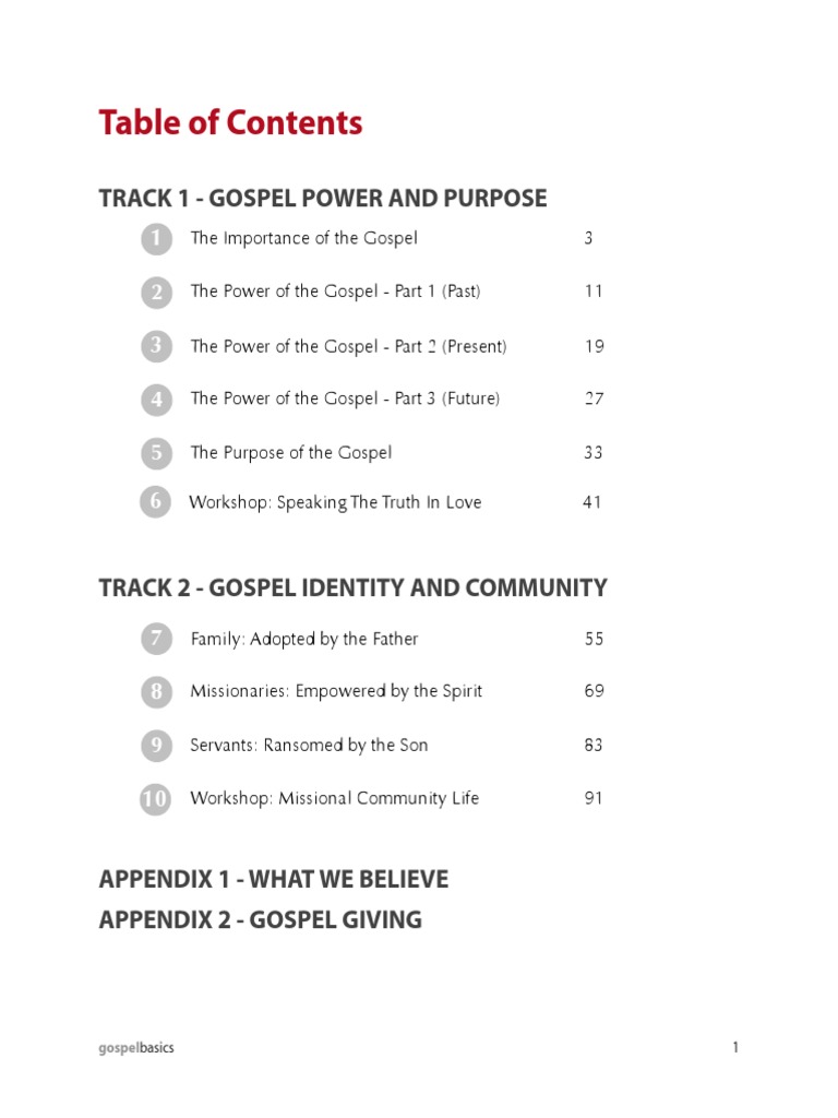 10 Weeks of Gospel Basics | PDF | The Gospel | God In Christianity