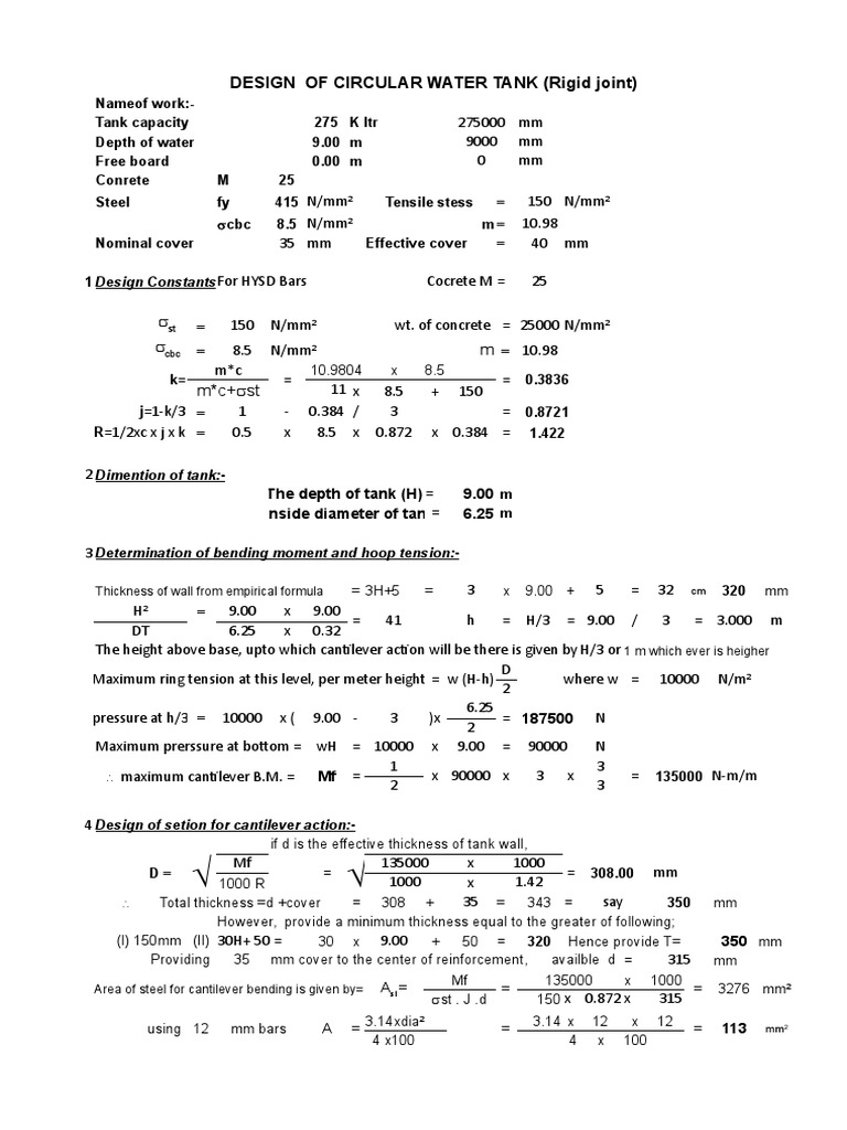 2018 May 29 Circular Tank With Water | PDF | Building Materials ...