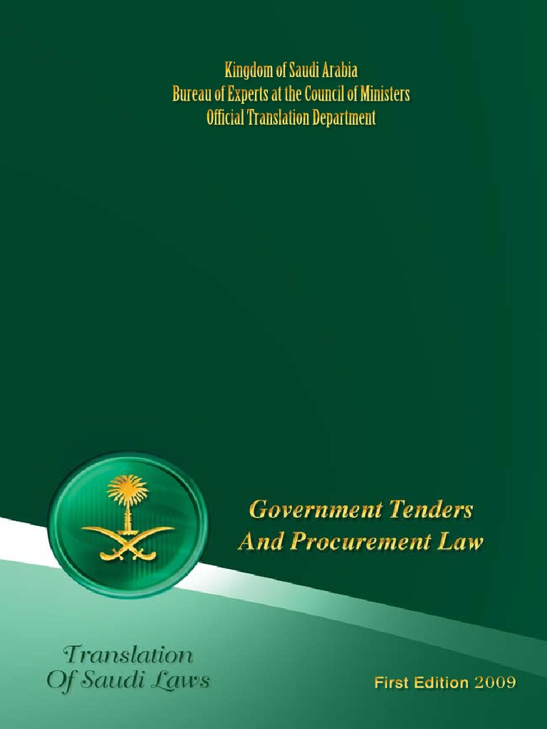 Government Tenders and Procurement Law | PDF | Auction | Procurement