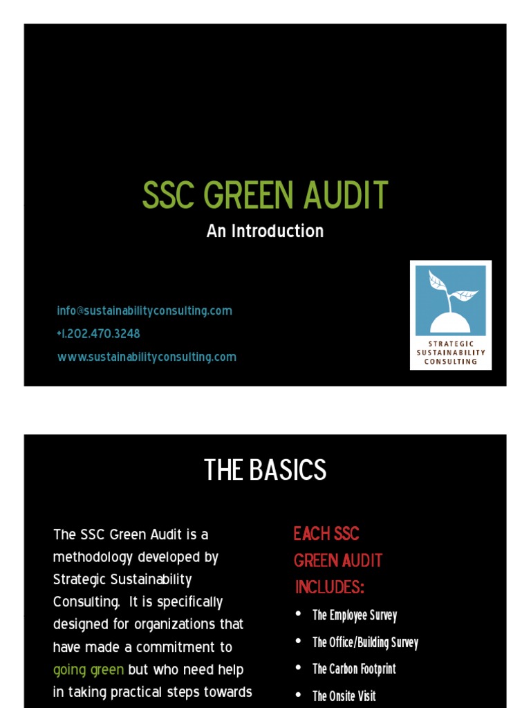 SSC Green Audit SSC Green Audit: Anintroduction | PDF | Natural ...