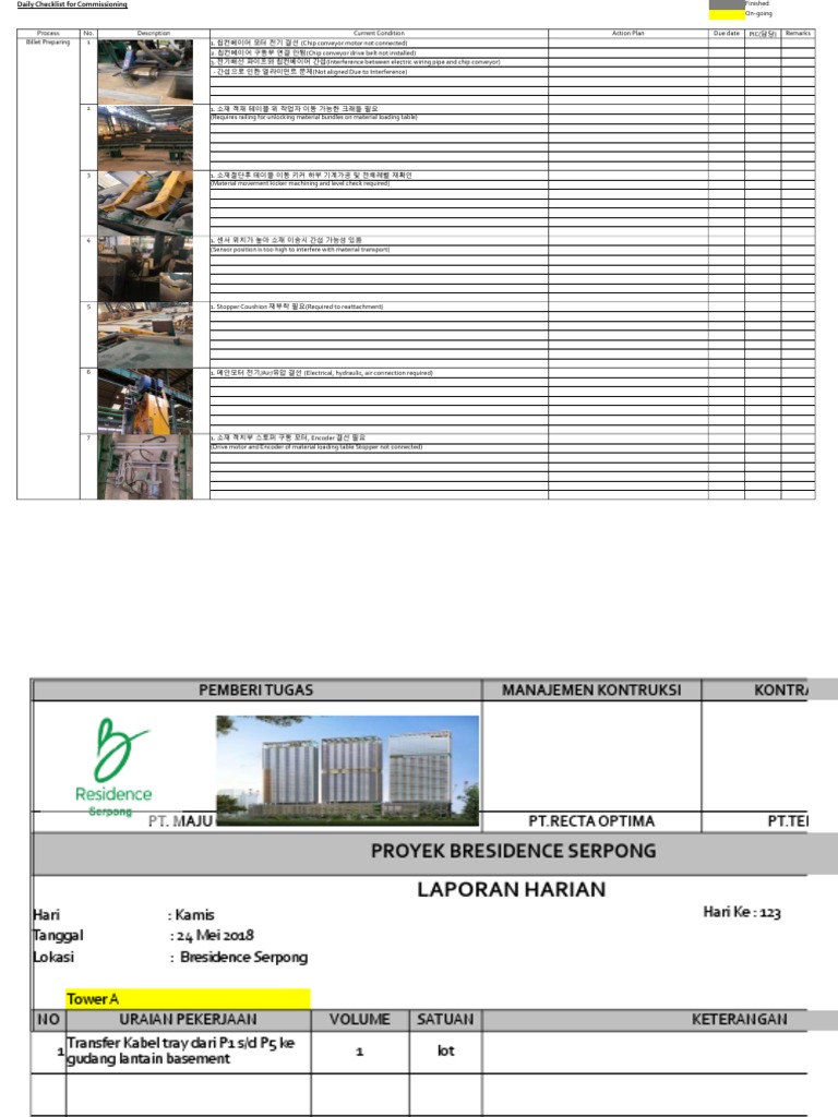 Laporan Harian Proyek | PDF