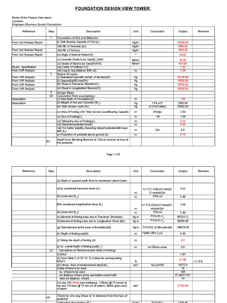 View Tower Foundation Design | PDF | Structural Engineering | Continuum ...