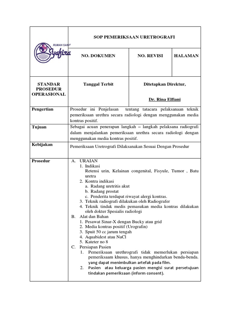Prosedur Uretrografi dan Cystografi | PDF