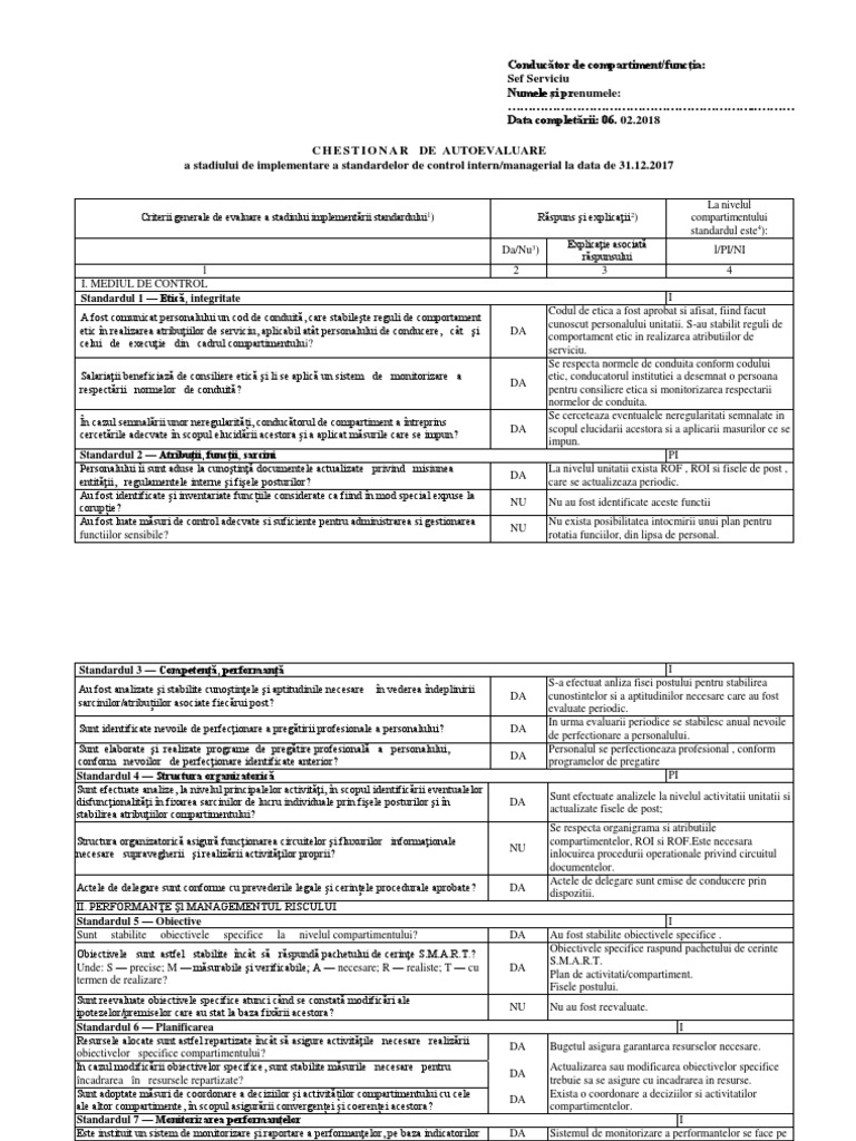 Chestionar SCIM | PDF