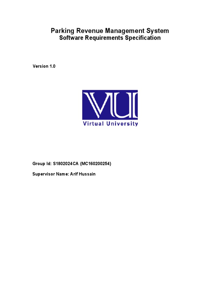 Parking Revenue Management Sytem | PDF | Internet Access | Use Case